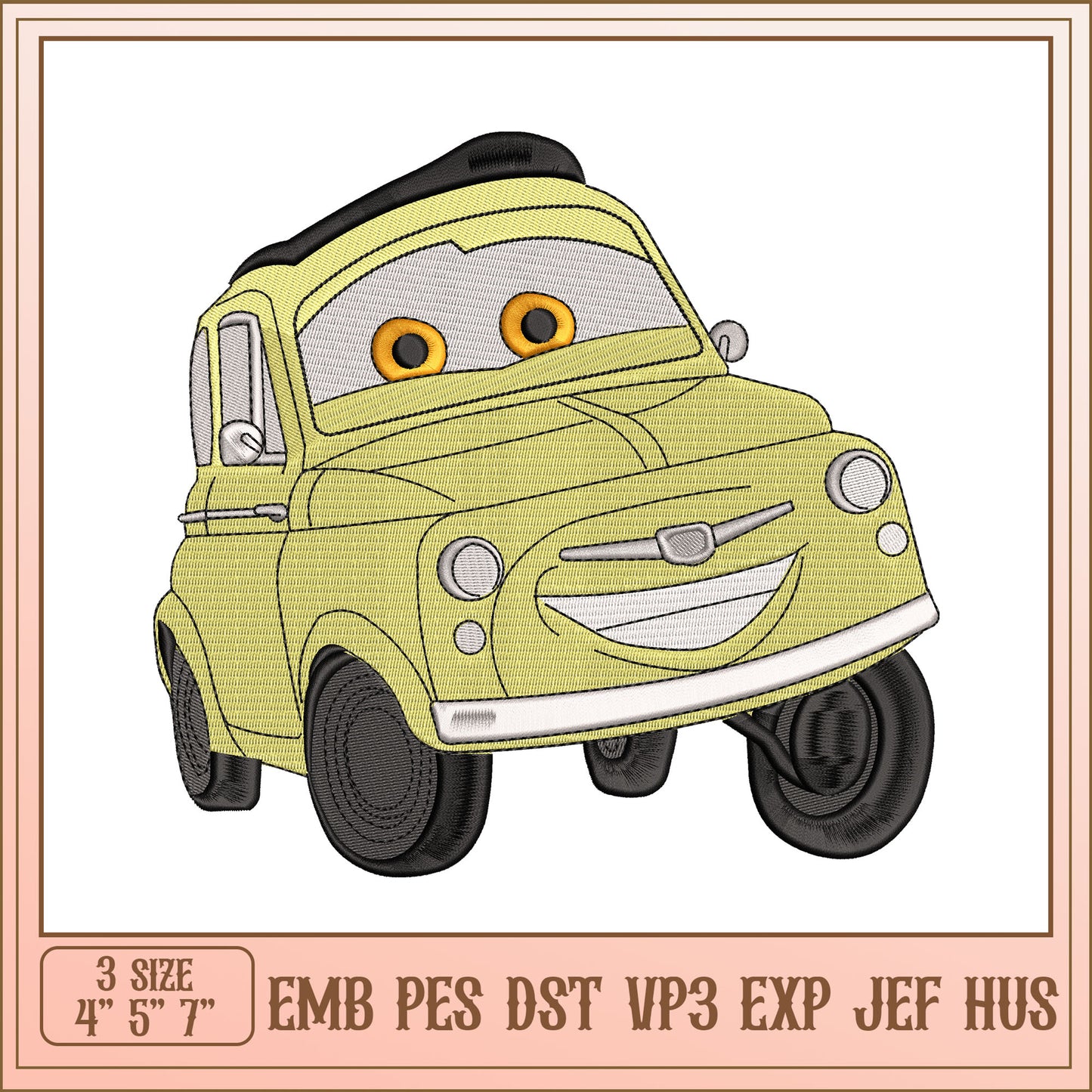 Car Embroidery Design 3 Sizes – svg files for cricut