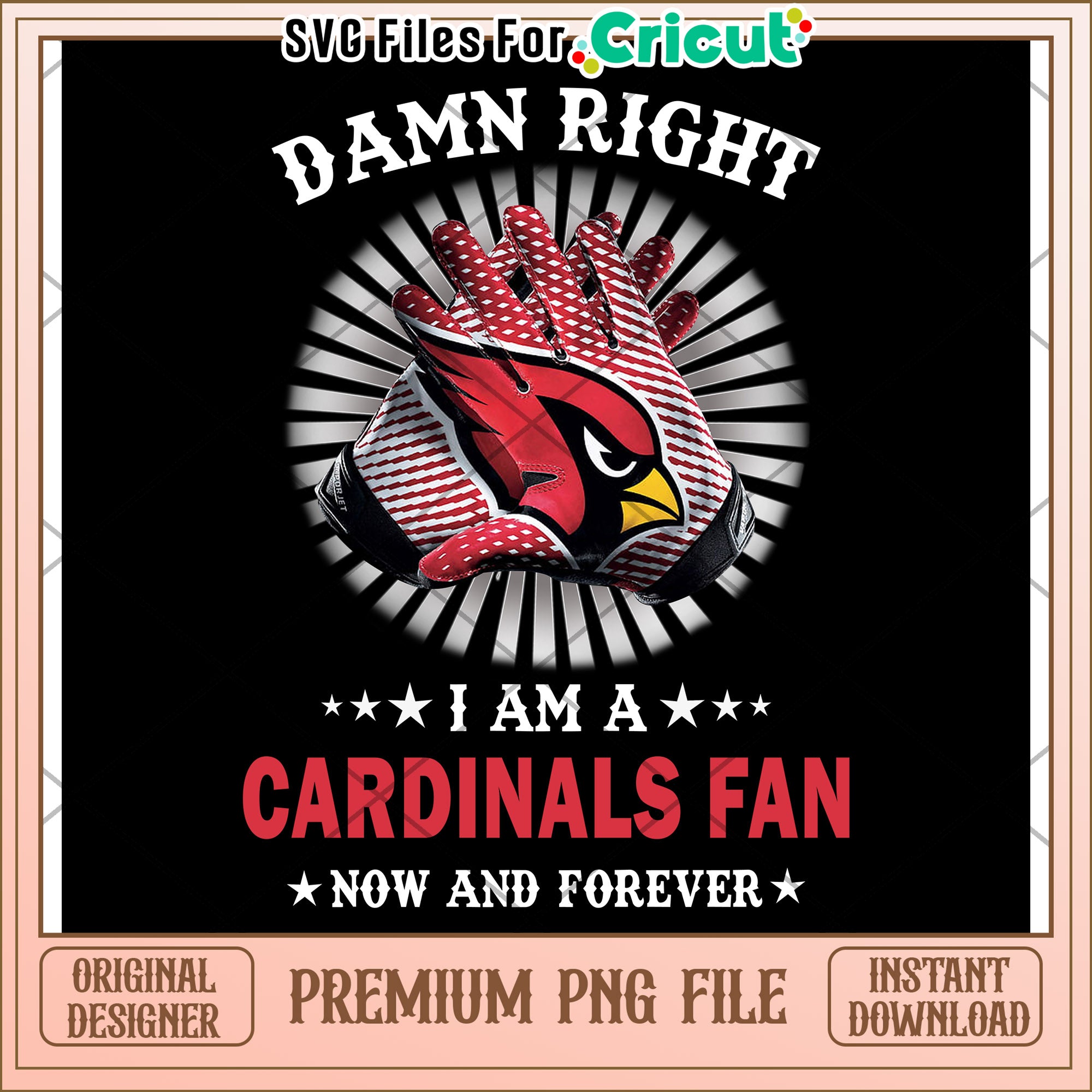 Cardinals Fan PNG File for Cricut, Instant Download Available Now – svg ...