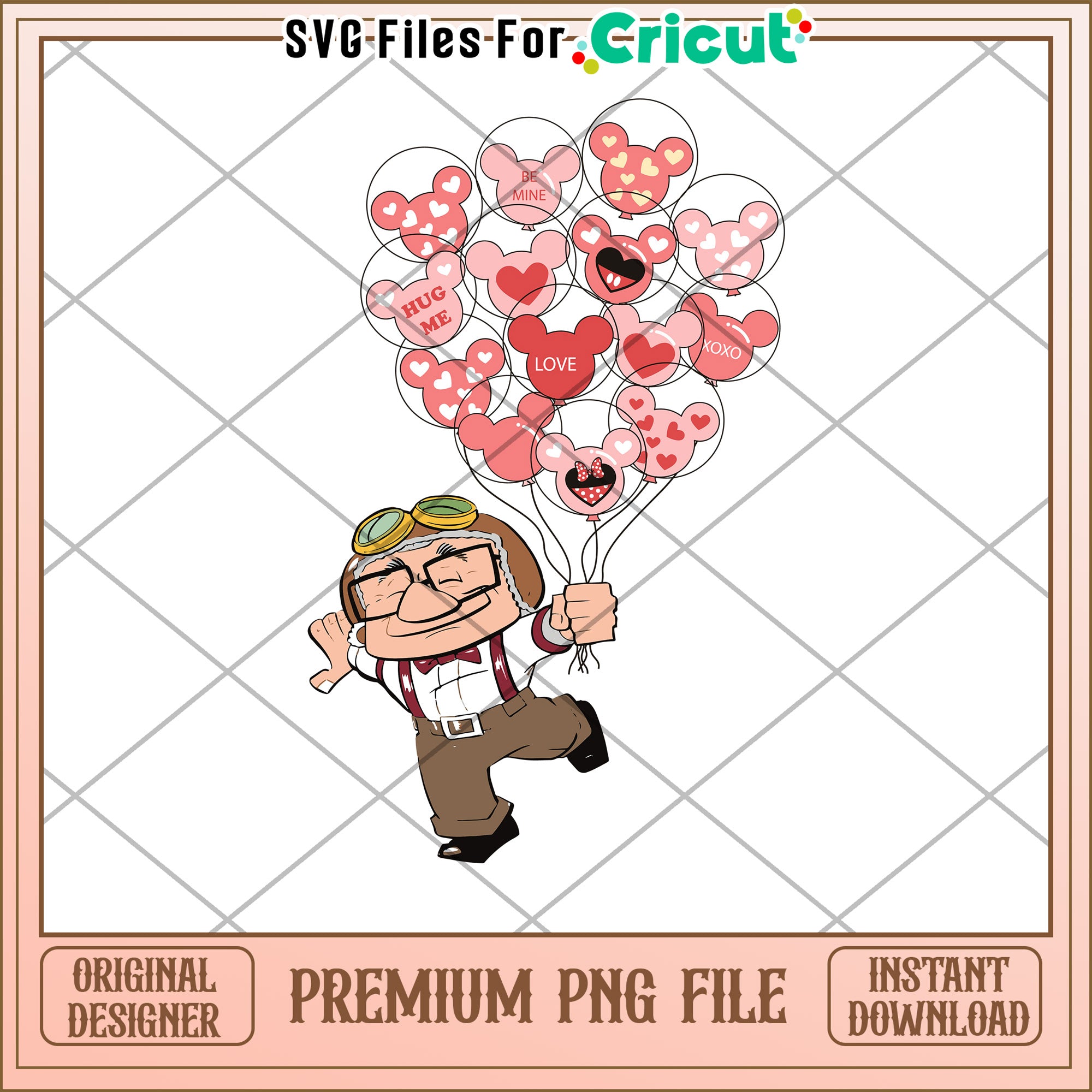Carl PNG Valentines Day Cricut Design – svg files for cricut