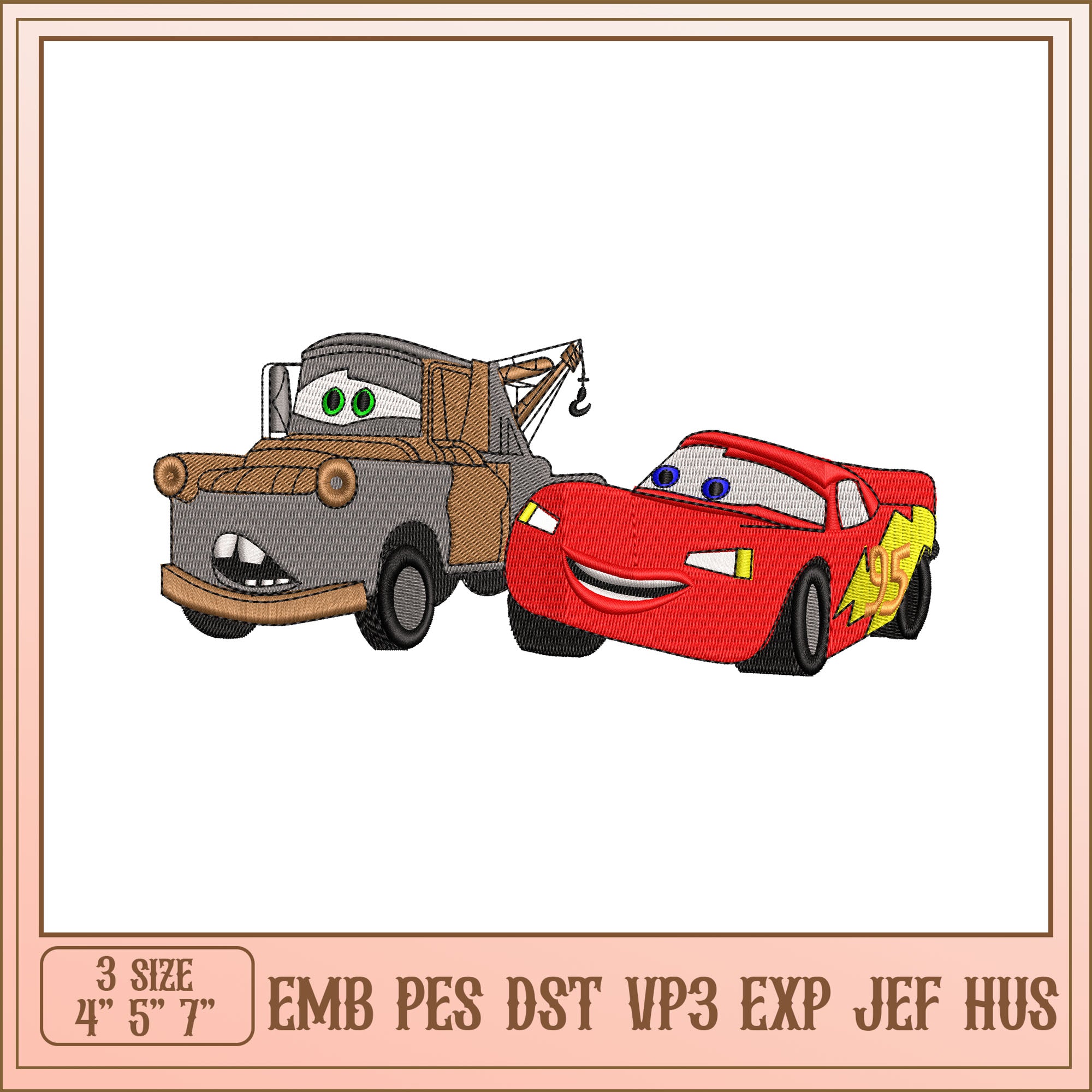 Cars Embroidery Design 3 Sizes – svg files for cricut