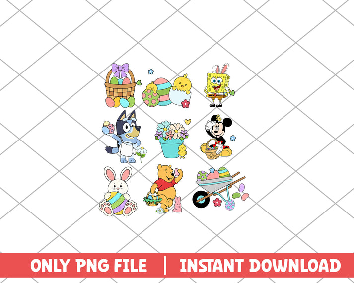Cartoon character easter png – svg files for cricut