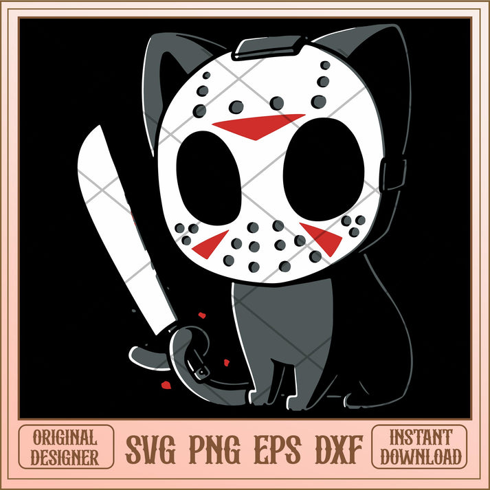 Cat horror movie bundle svg, Horror characters svg, digital download ...