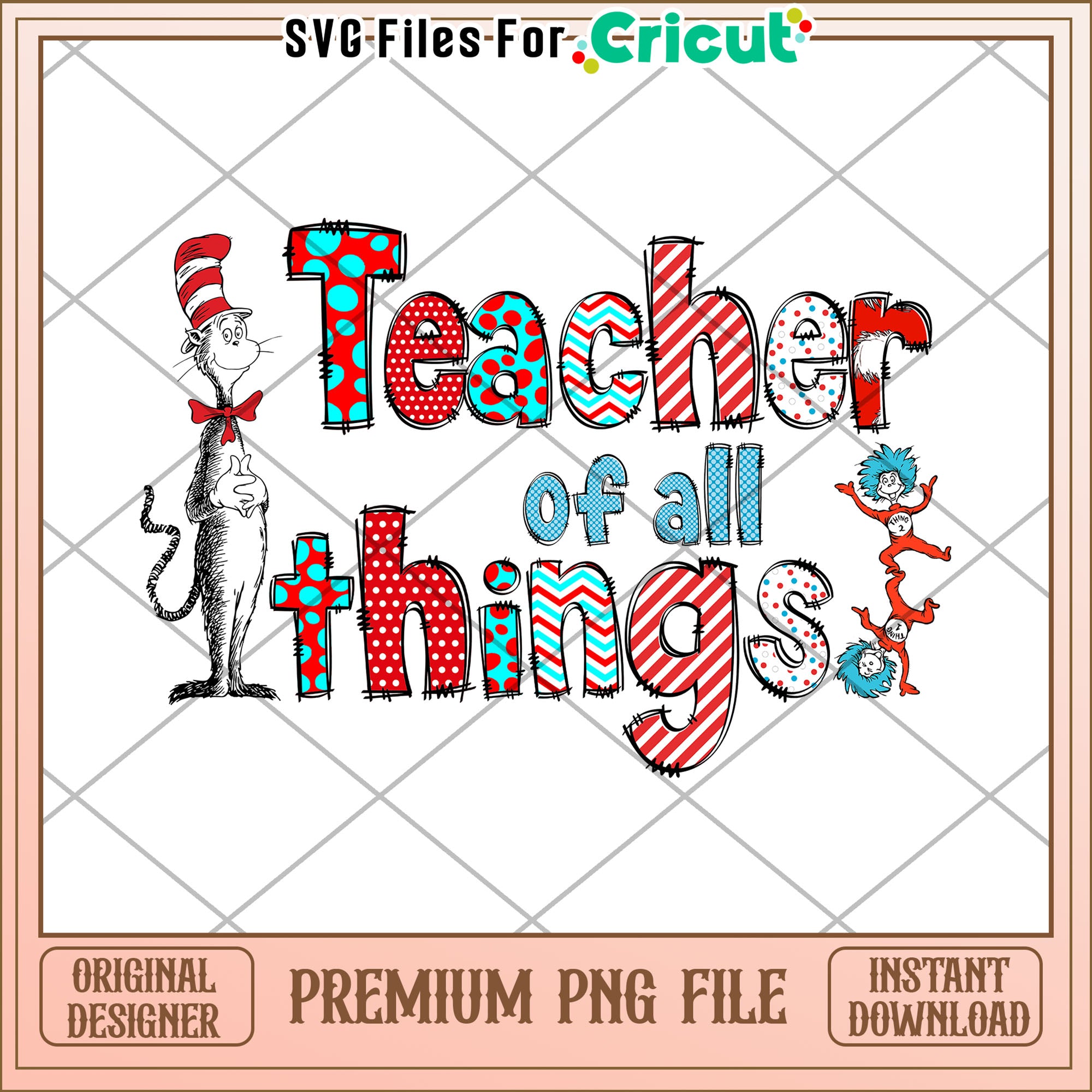 Cat in the Hat Teacher PNG Design – svg files for cricut