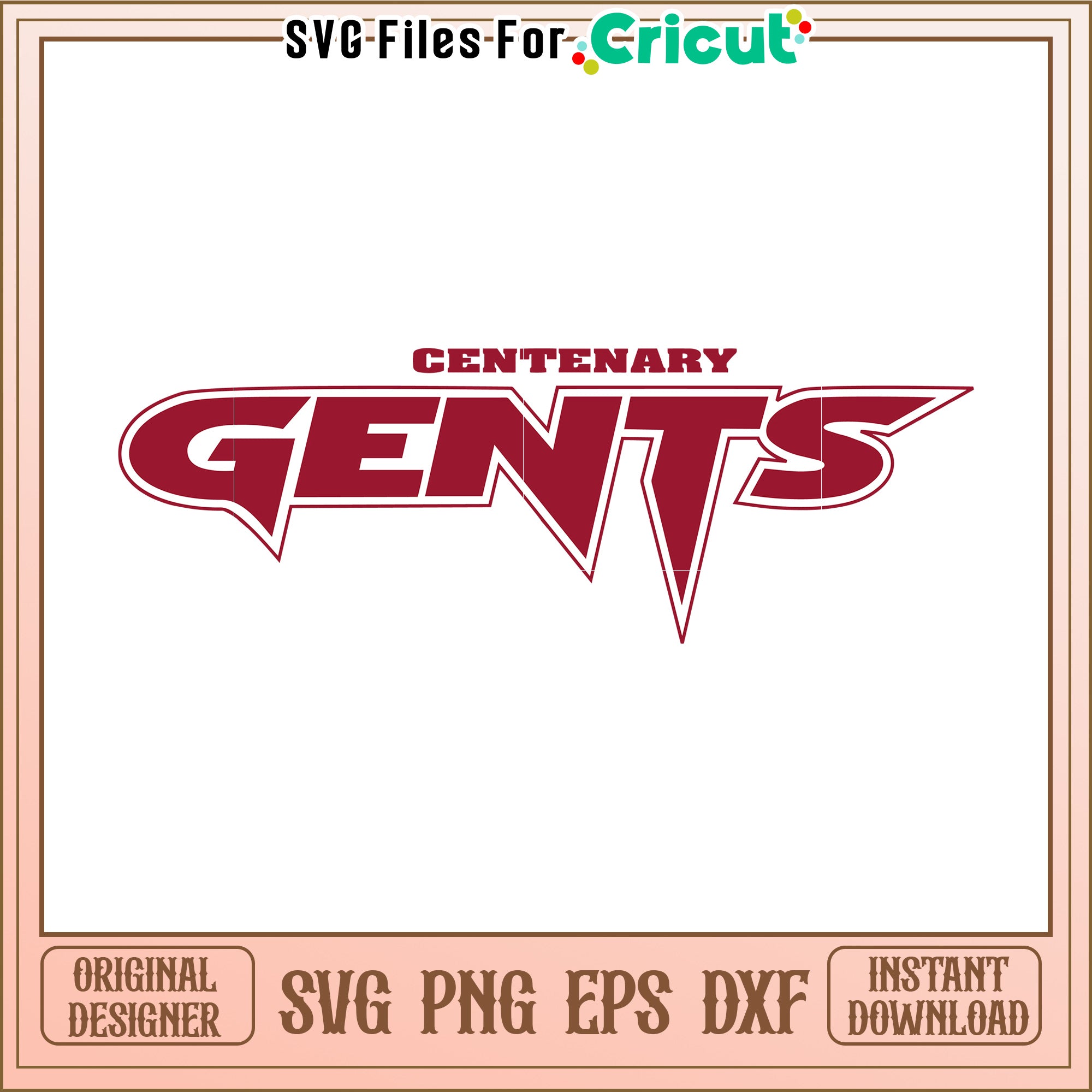 Centenary Gents SVG Design for Cricut, Perfect for Custom Projects and ...