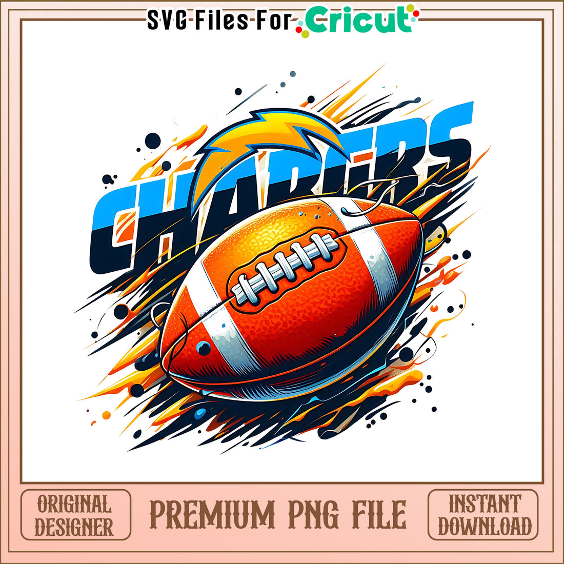 Chargers logo rugby ball png, Los Angeles Chargers png, NFL png – svg ...