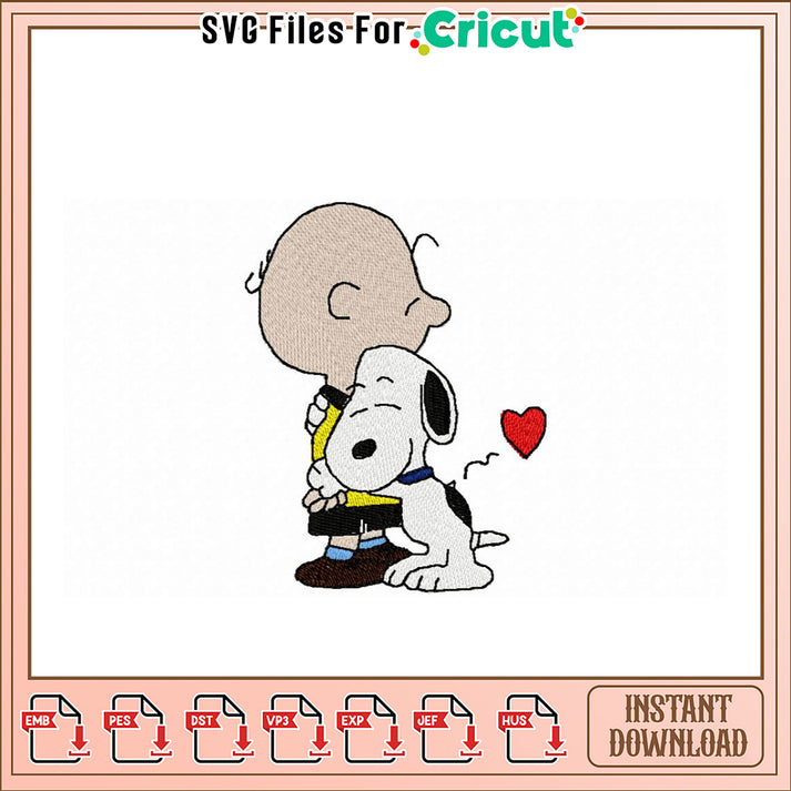 Charlie Brown & Snoopy Embroidery Design – svg files for cricut