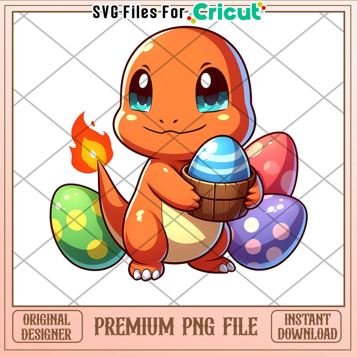 Charmander Easter PNG Cute Premium Download – svg files for cricut