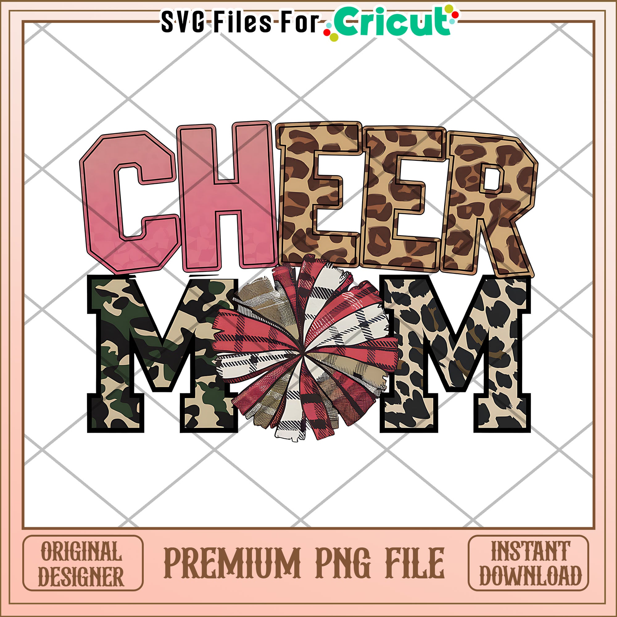 Cheer Mom PNG Design Instant Download – svg files for cricut