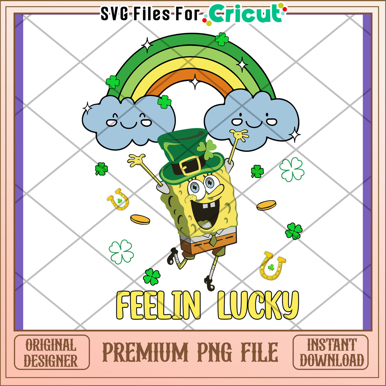 Cheerful Lucky Cartoon Character PNG Design Download – svg files for cricut