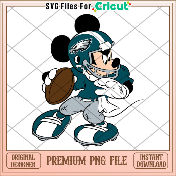 Cheerful Mickey Mouse Football PNG Design for Cricut Projects – svg ...