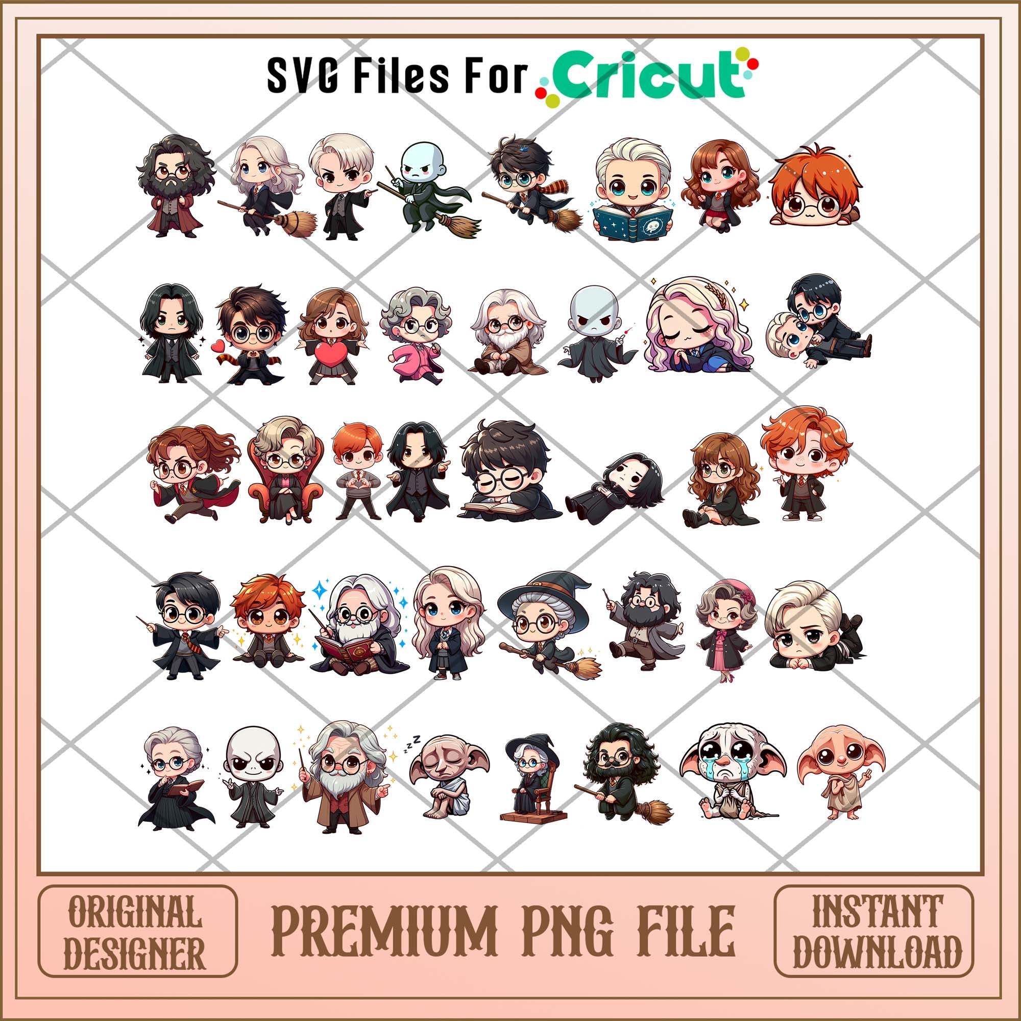 Harry Potter Chibi png bundle, Harry Potter chibi movies bundle – svg ...