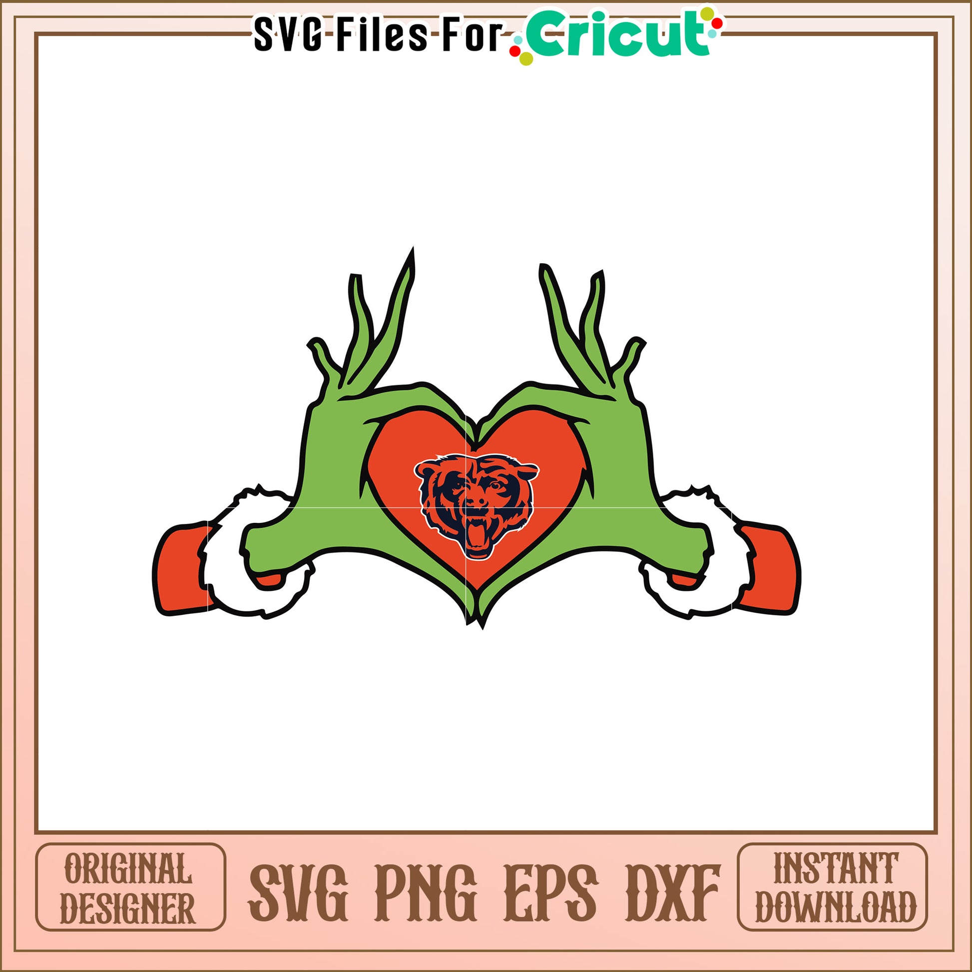 Chicago Bears Heart SVG Design – svg files for cricut