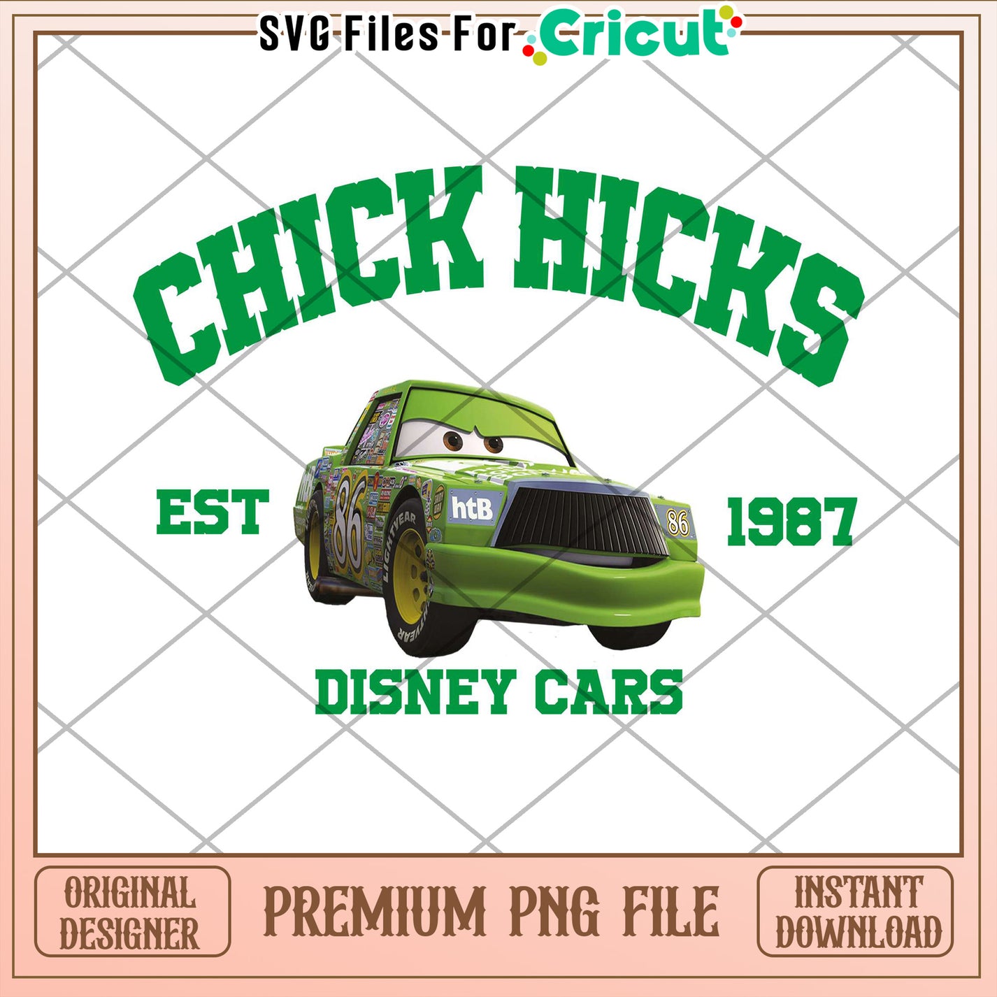Chick Hicks Disney Cars PNG – svg files for cricut