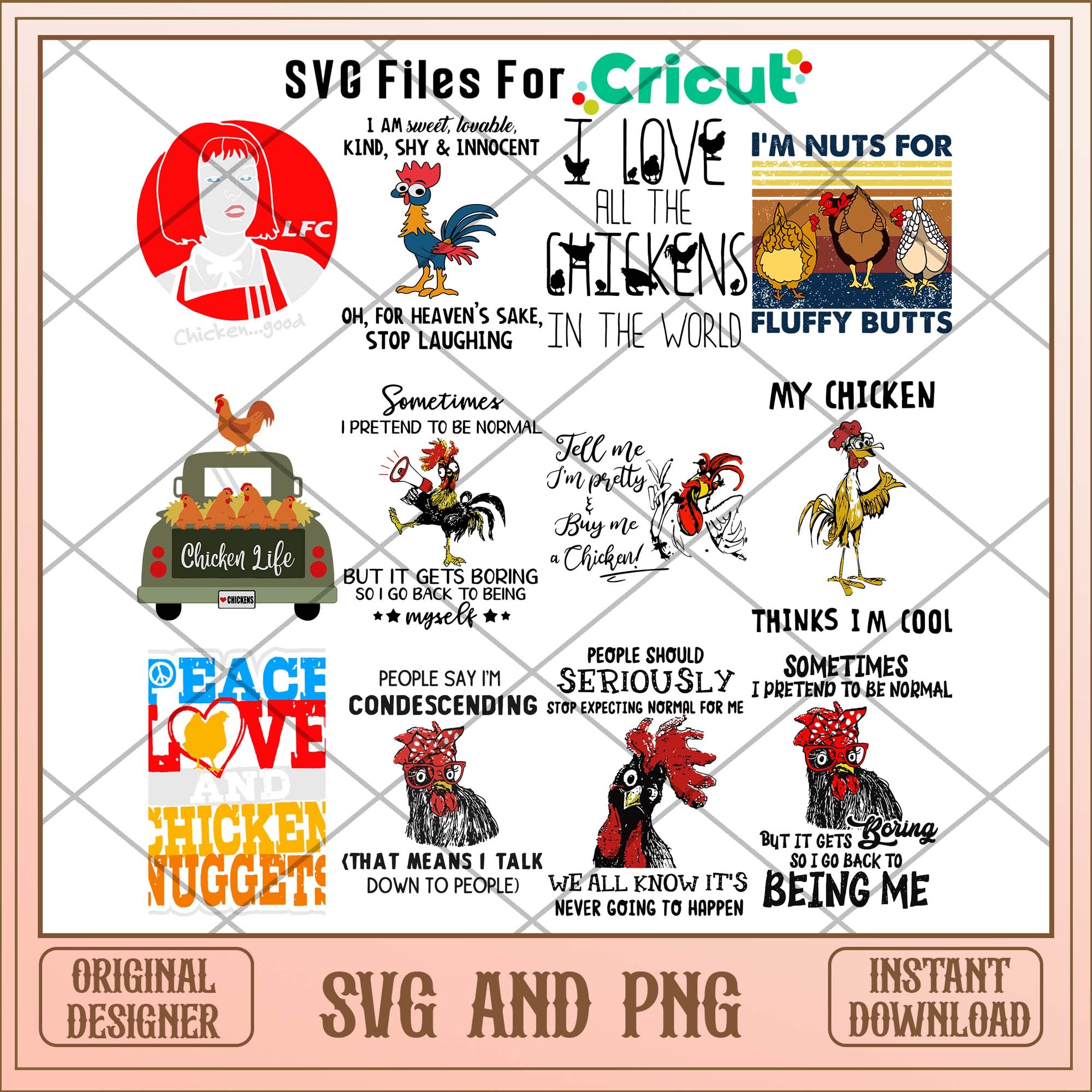Cool Chicken spirit svg bundle, Animal svg bundle - Svgfileforcricut ...
