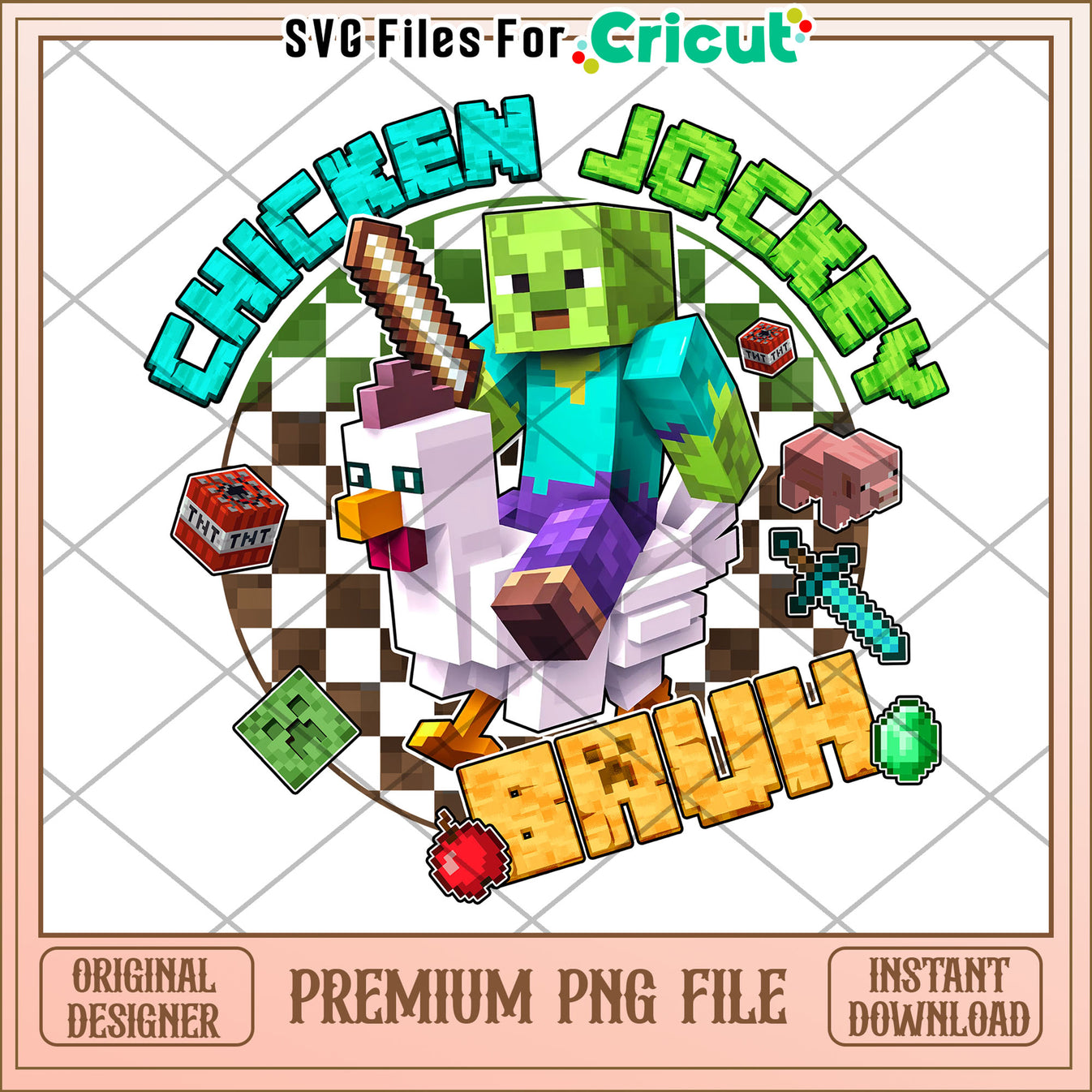 Chicken jockey cute minecraft png, chicken jokey png, minecraft movie ...