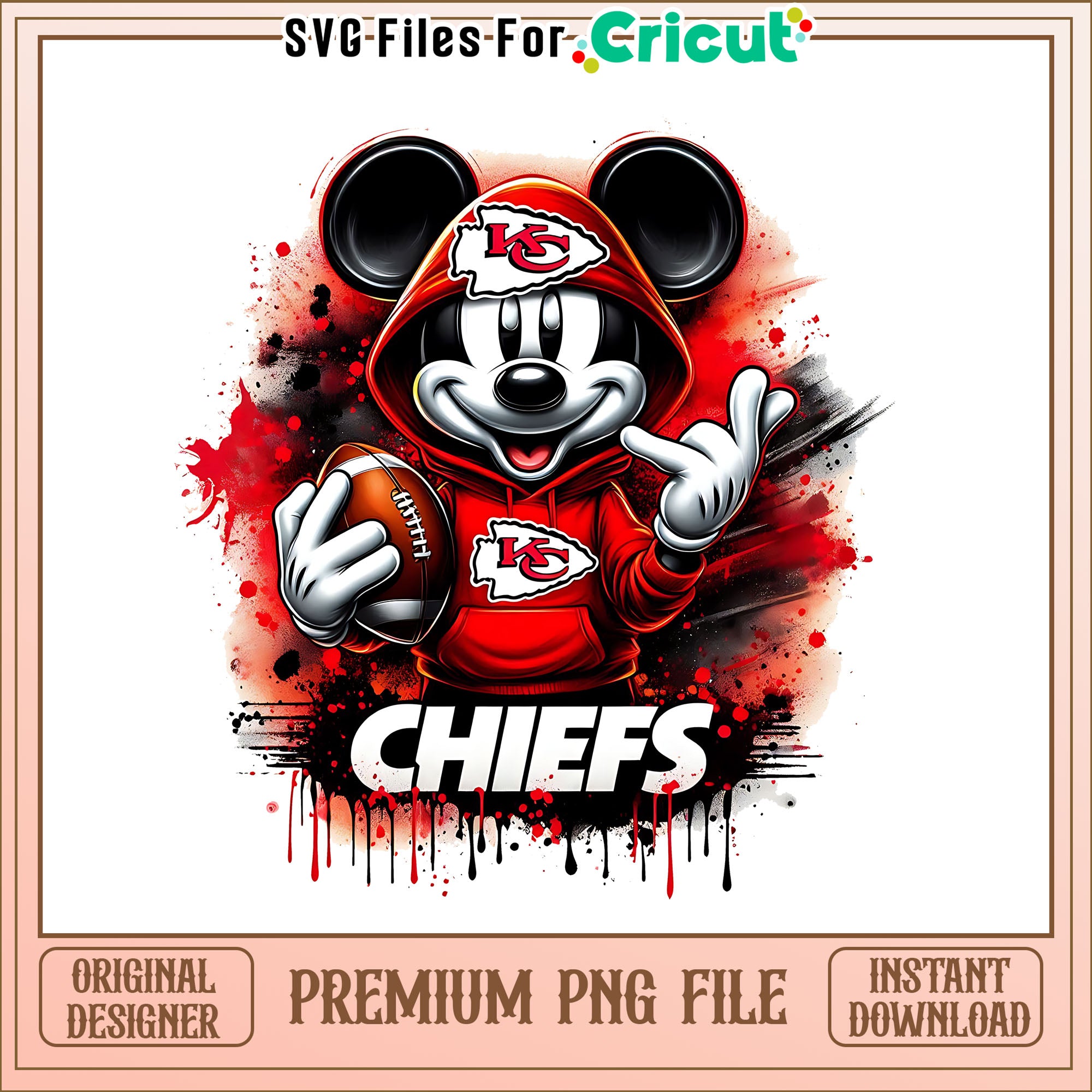 Chiefs Mickey rugby ball png, Kansas City Chiefs png, NFL png – svg ...
