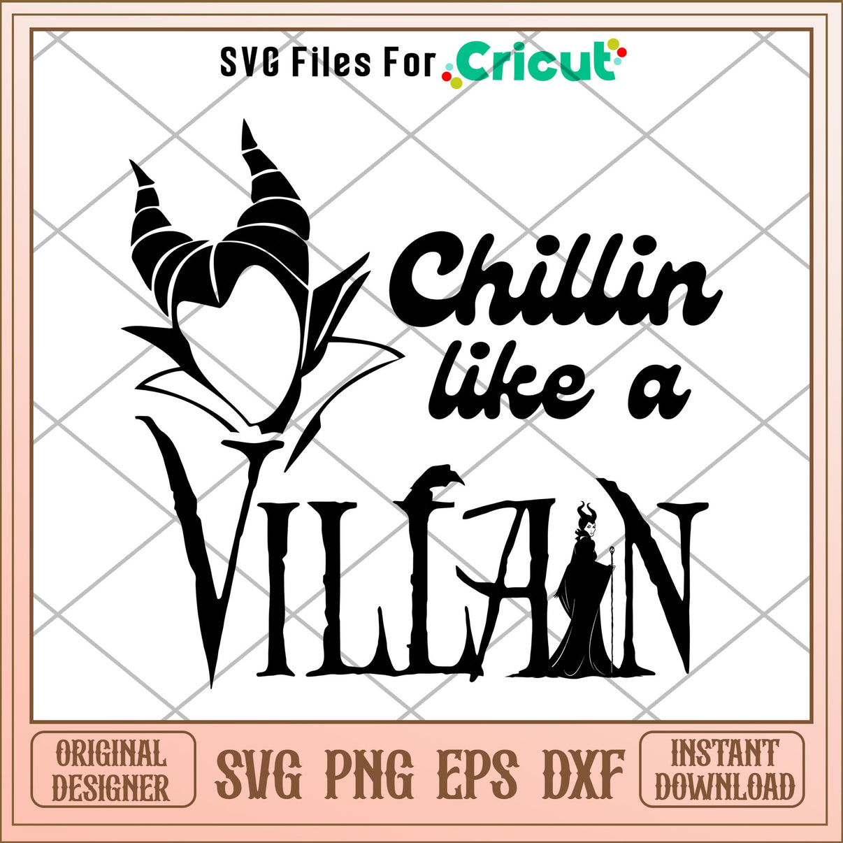 Chillin' Like a Villain svg, Disney characters svg, Digital Download ...