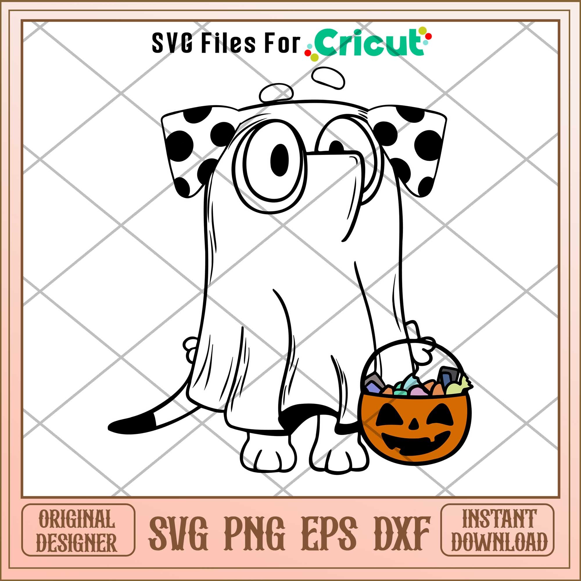 Chloe bluey ghost coloring Svg, bluey characters svg, Digital Download ...