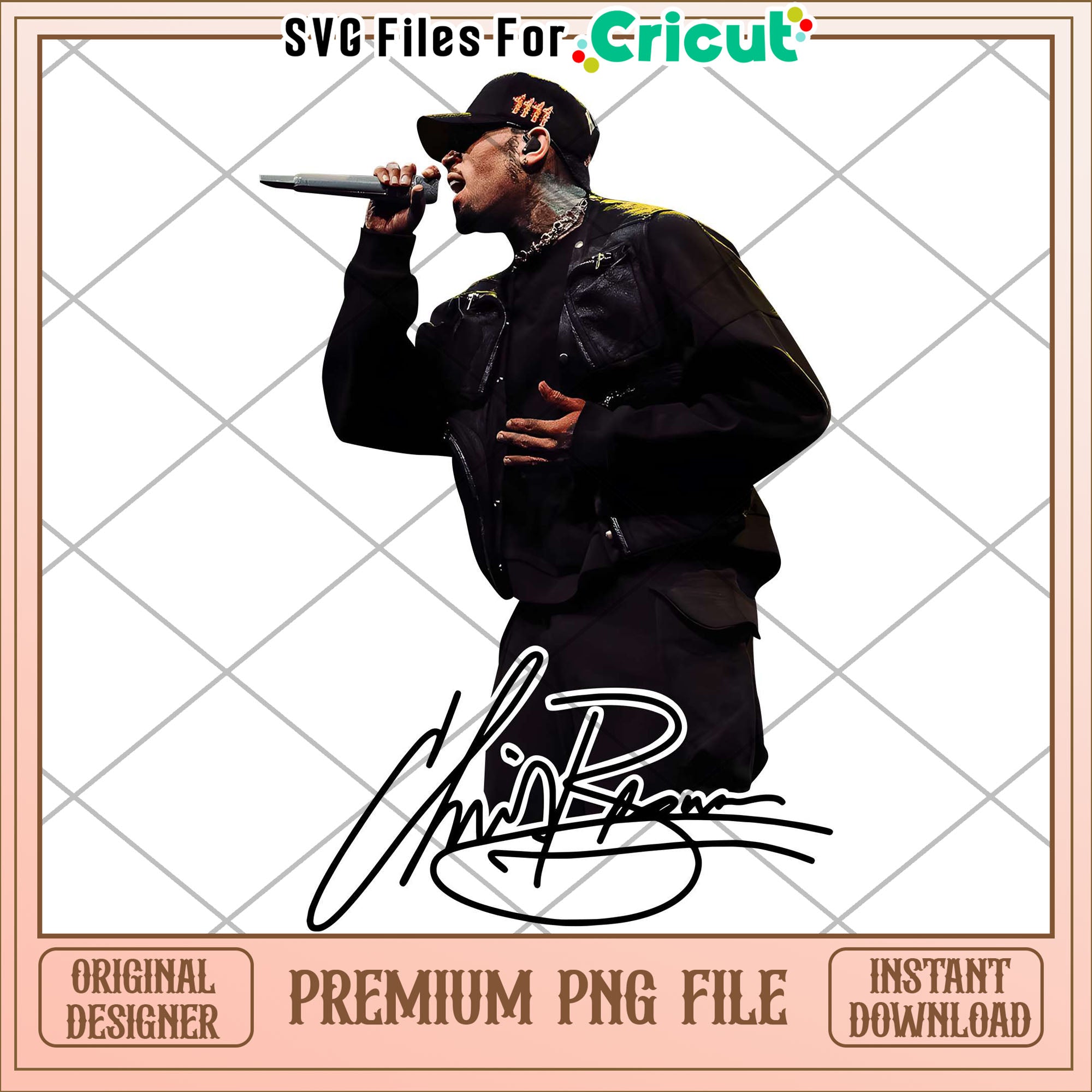 Chris brown front white png, rnb artist design png, hip hop style png ...