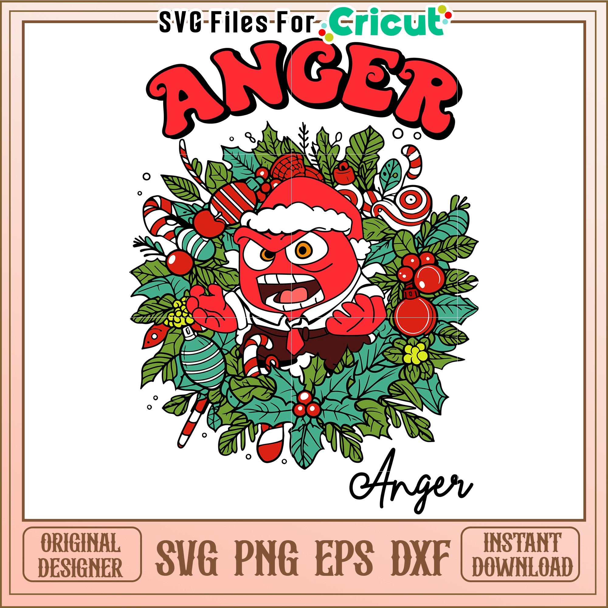 Christmas Anger SVG Design Instant Download – svg files for cricut