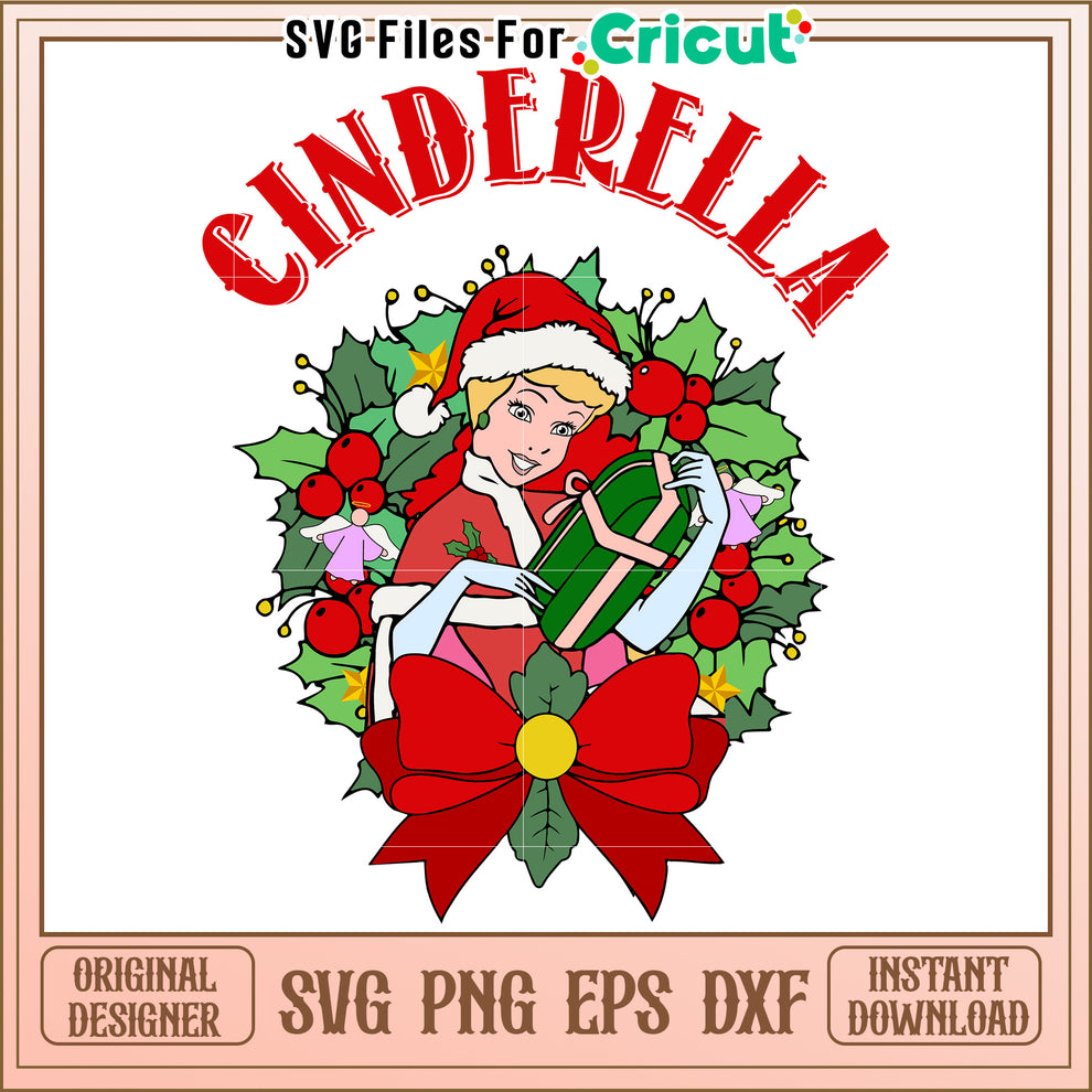 Christmas Cinderella SVG PNG EPS DXF – svg files for cricut