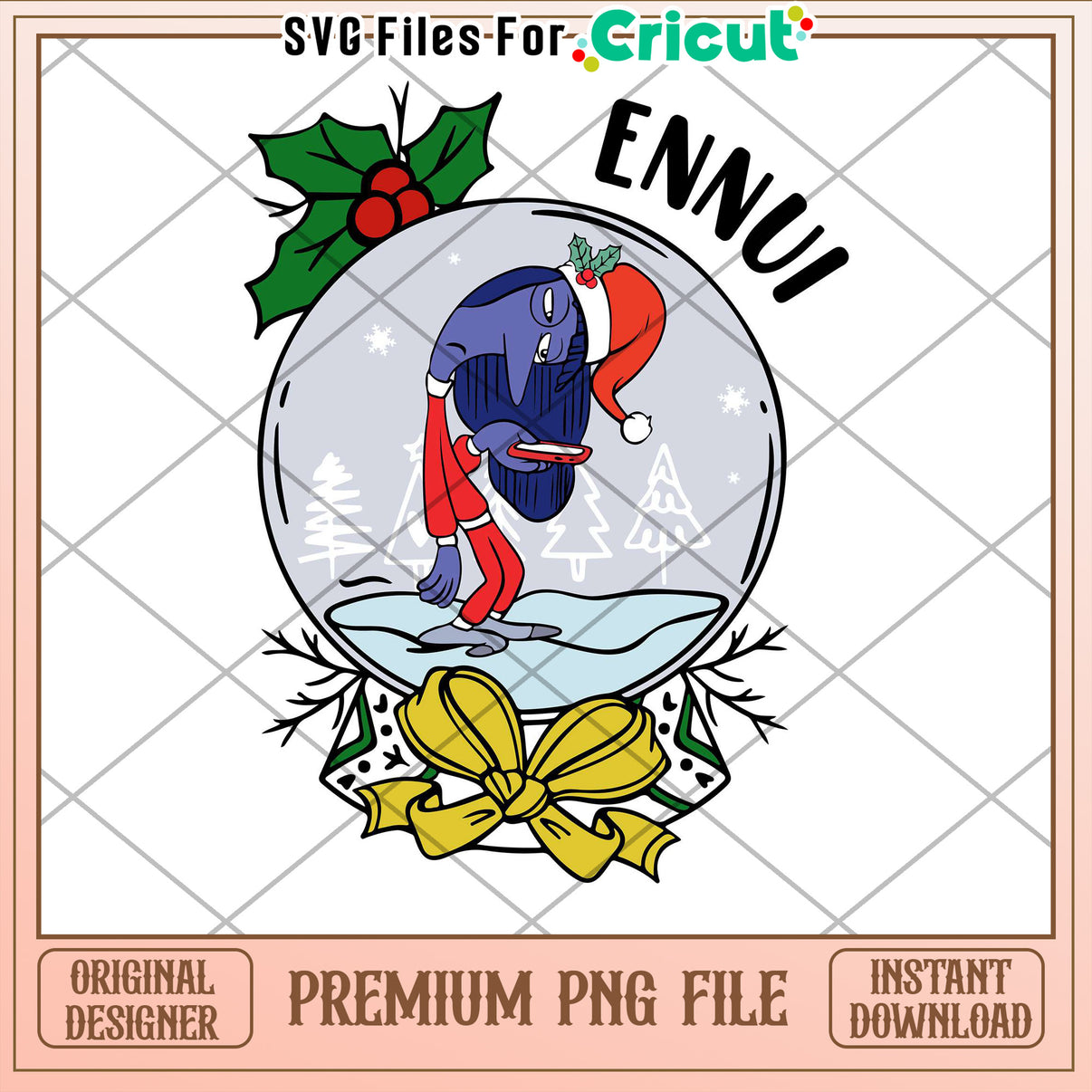 Christmas Ennui PNG Sublimation Design – svg files for cricut