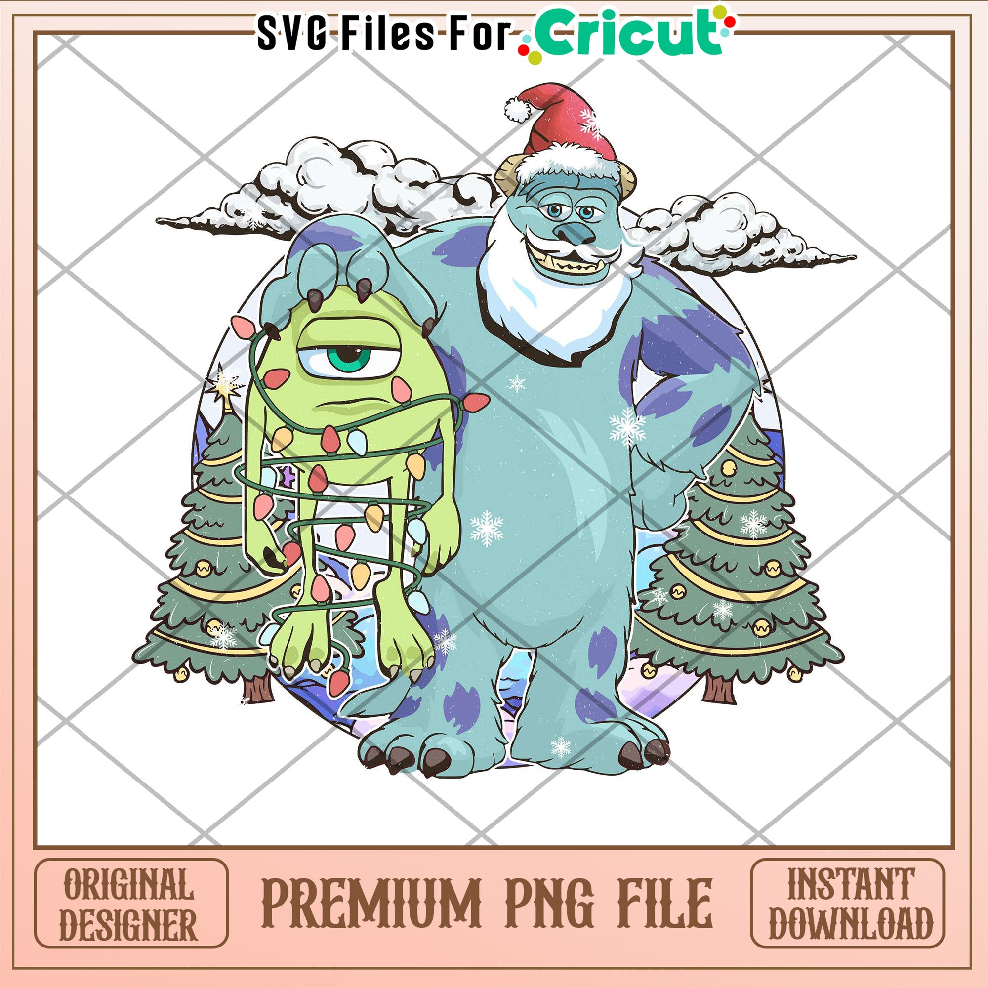 Christmas Monsters Inc PNG Sublimation – svg files for cricut