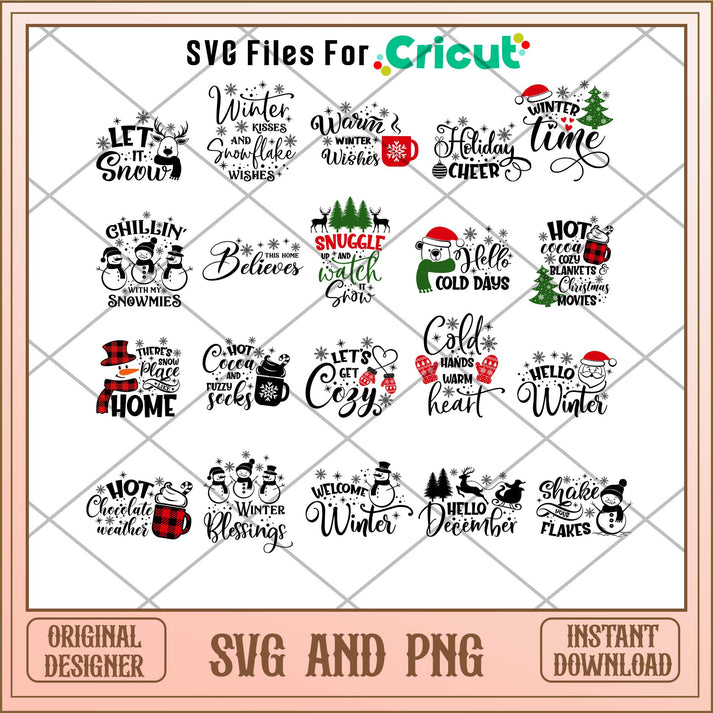 Christmas cozy quotes svg bundle, Christmas day svg - Svgfileforcricut ...