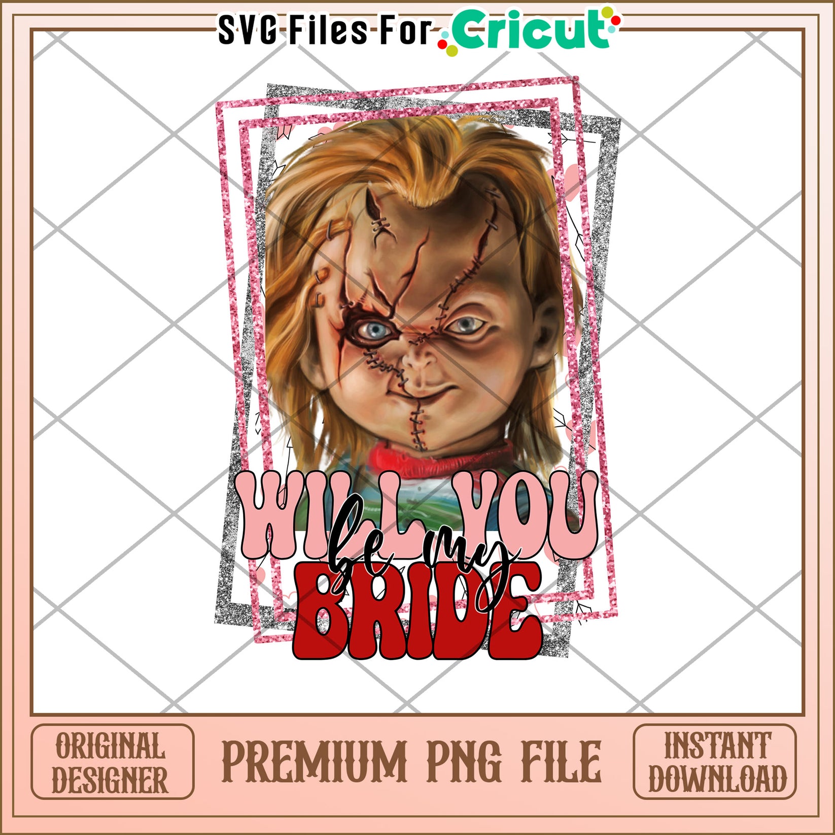 Chucky Bride PNG Sublimation Design – svg files for cricut