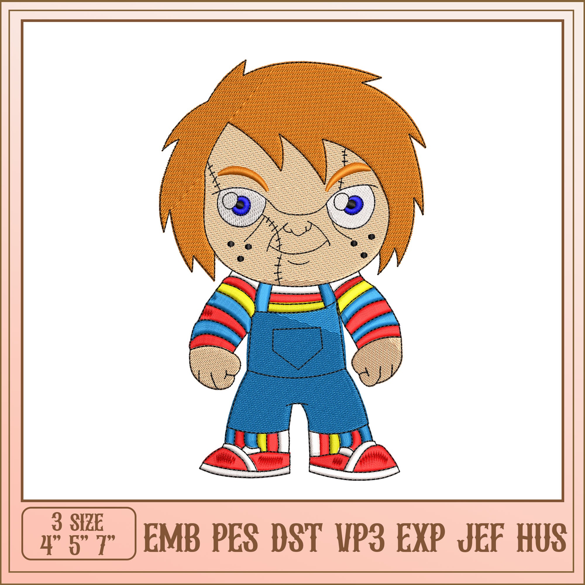 Chucky Embroidery Design 3 Sizes – svg files for cricut