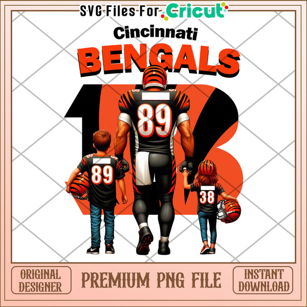 Cincinnati Bengals PNG Design for Kids, Perfect for Cricut Projects ...