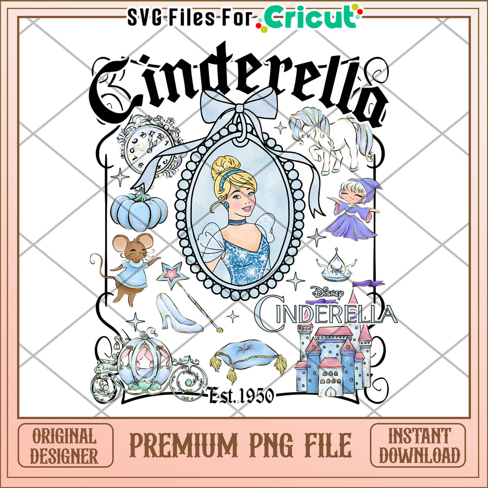 Cinderella Disney Character PNG Art for Crafts and Decor – svg files ...
