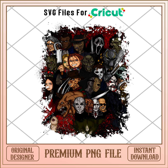 Classic Horror Movie Characters png, Horror characters png, Digital Do ...