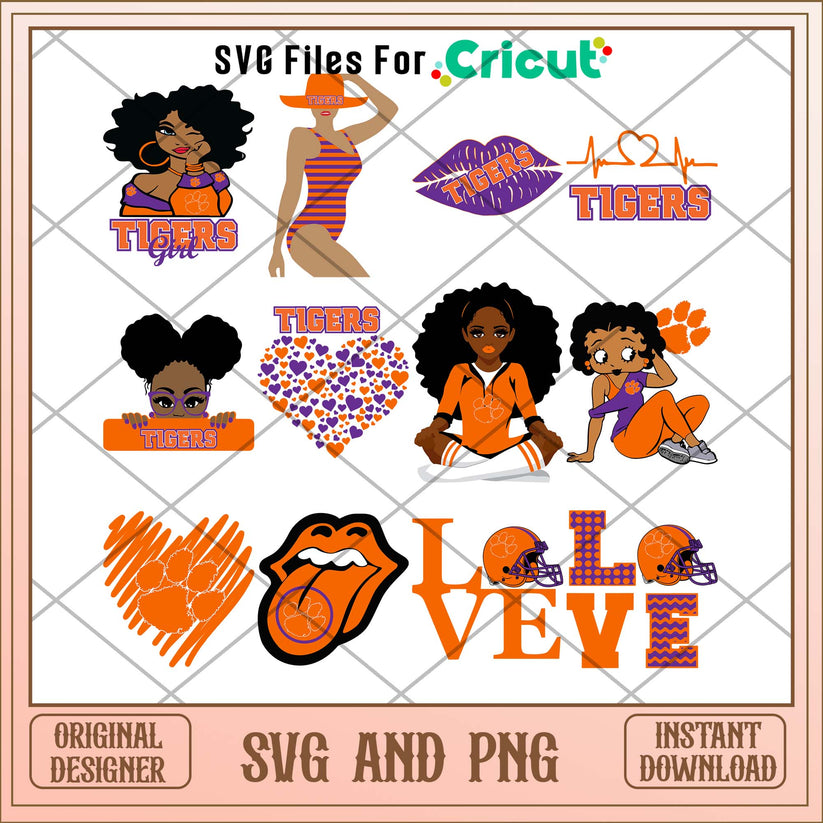 ClemsonTigers girl svg, Clemson Tigers svg bundle, NCAA svg – svg files ...
