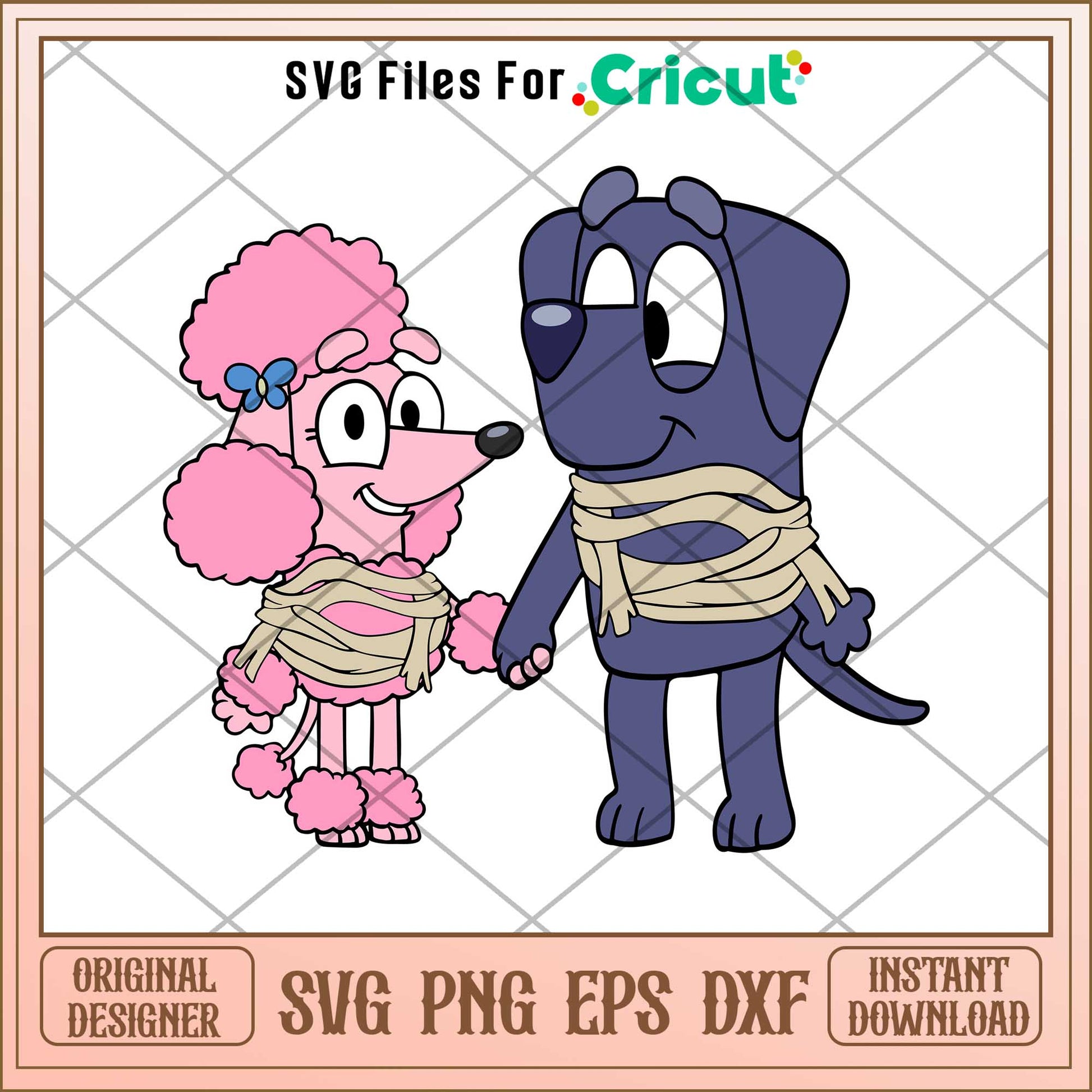 Coco and jean luc bluey svg, bluey characters svg, Digital Download ...