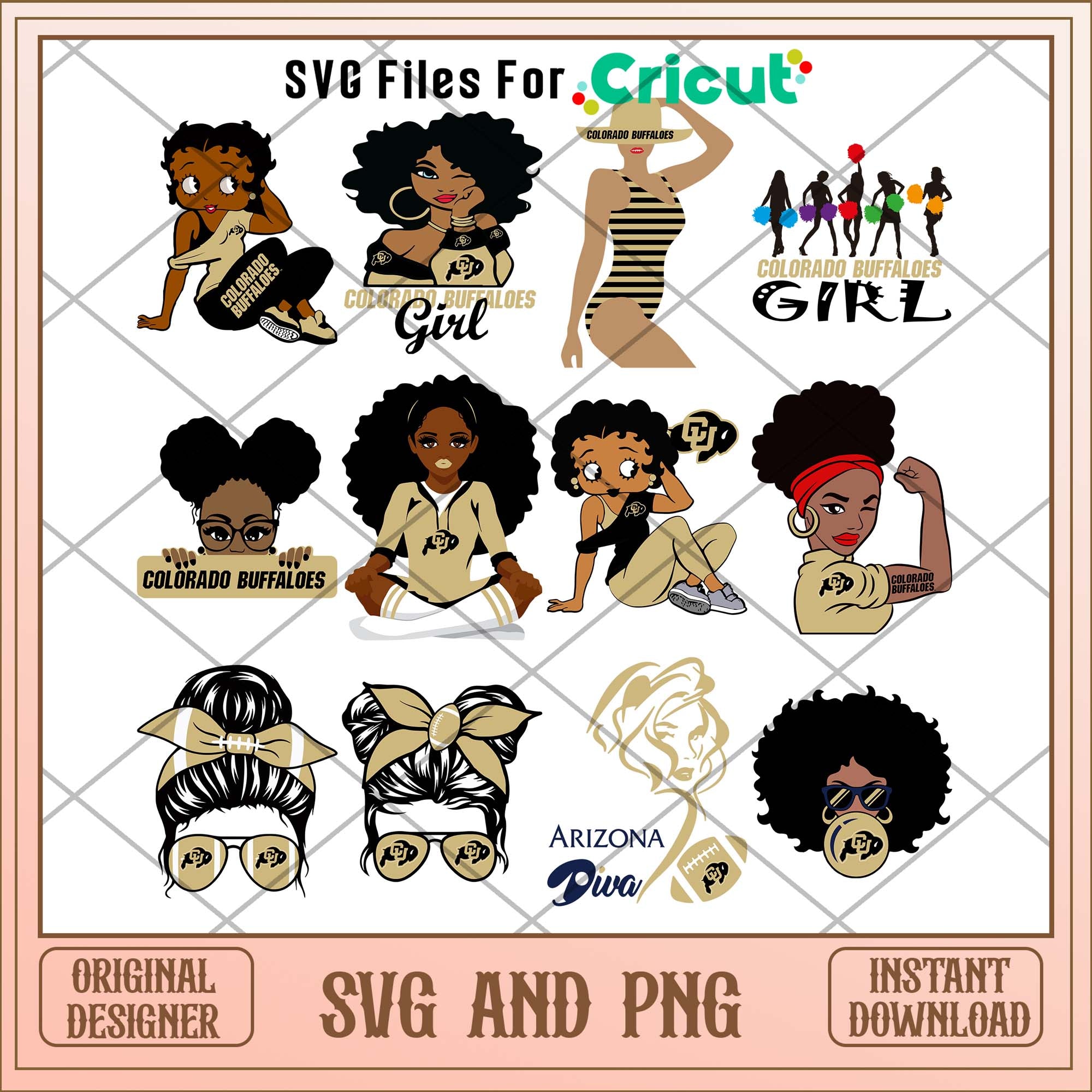 Colorado Buffaloes girl svg, Colorado Buffaloes svg bundle, NCAA svg ...