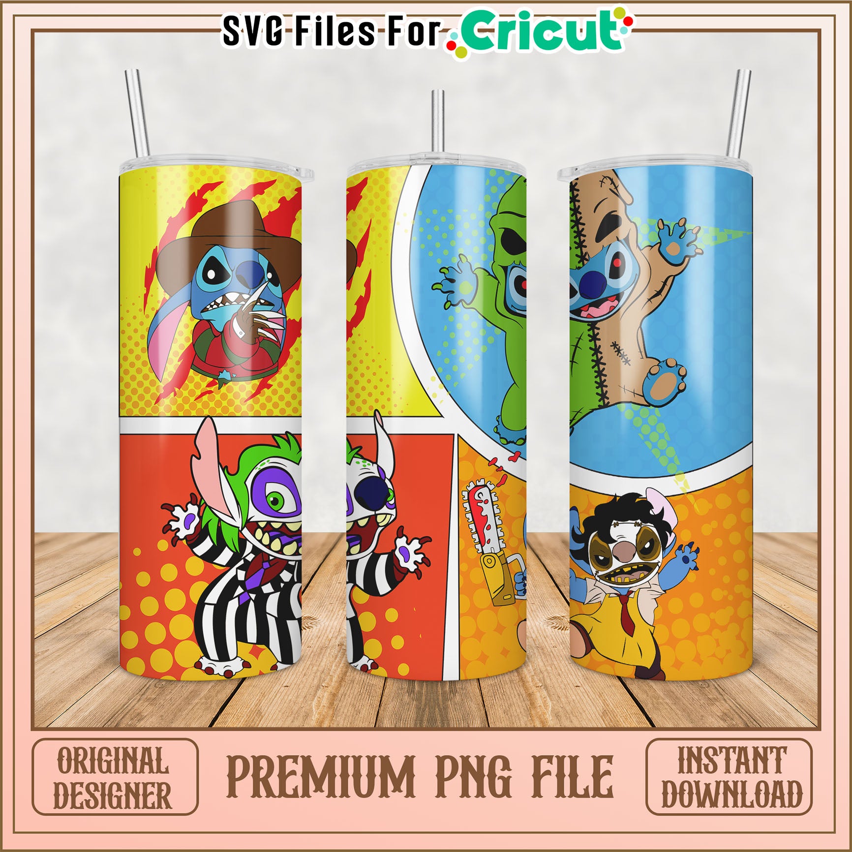 Colorful Character Tumbler Designs Fun PNG Download for Cricut – svg ...
