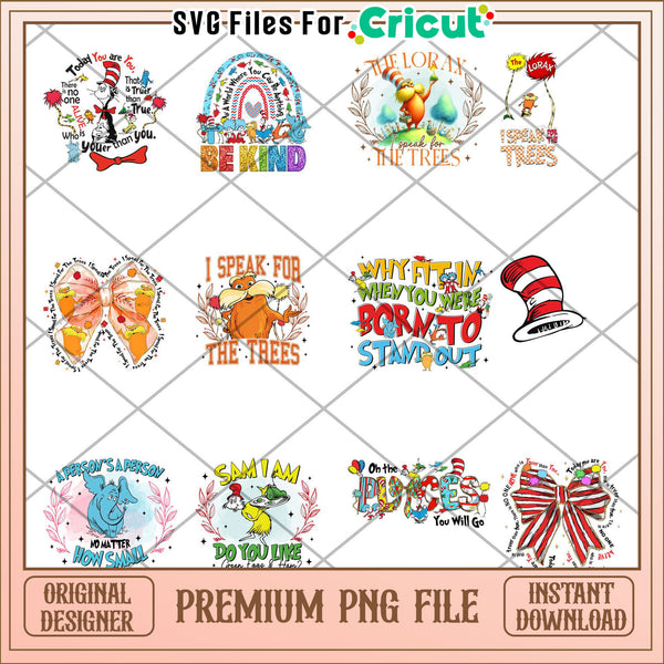 Colorful Dr Seuss Inspired PNG Bundle for Creative Projects – svg files ...