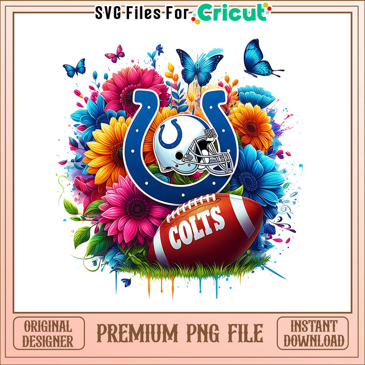 Colts logo vintage flower png, Indianapolis Colts png, NFL png – svg ...