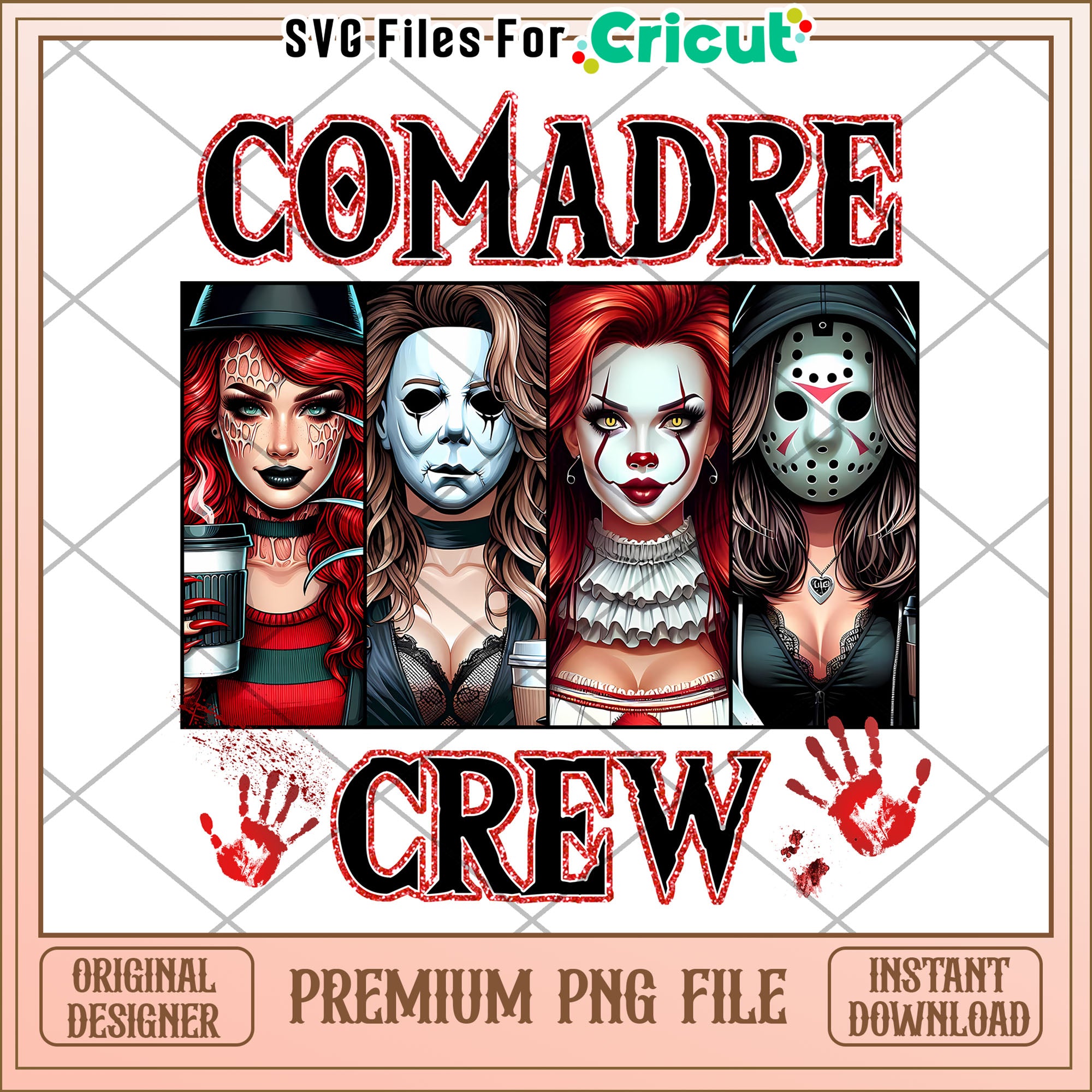 Comadre crew scary characters png, spirit halloween png, halloween end ...