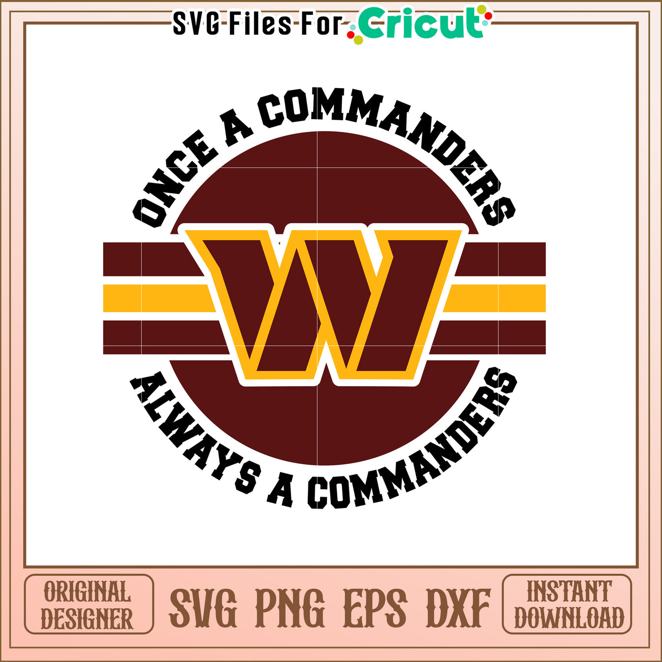 Commanders SVG Logo Design – svg files for cricut