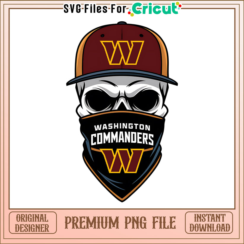 Commanders team skull bandana png, Washington Commanders png, NFL png ...
