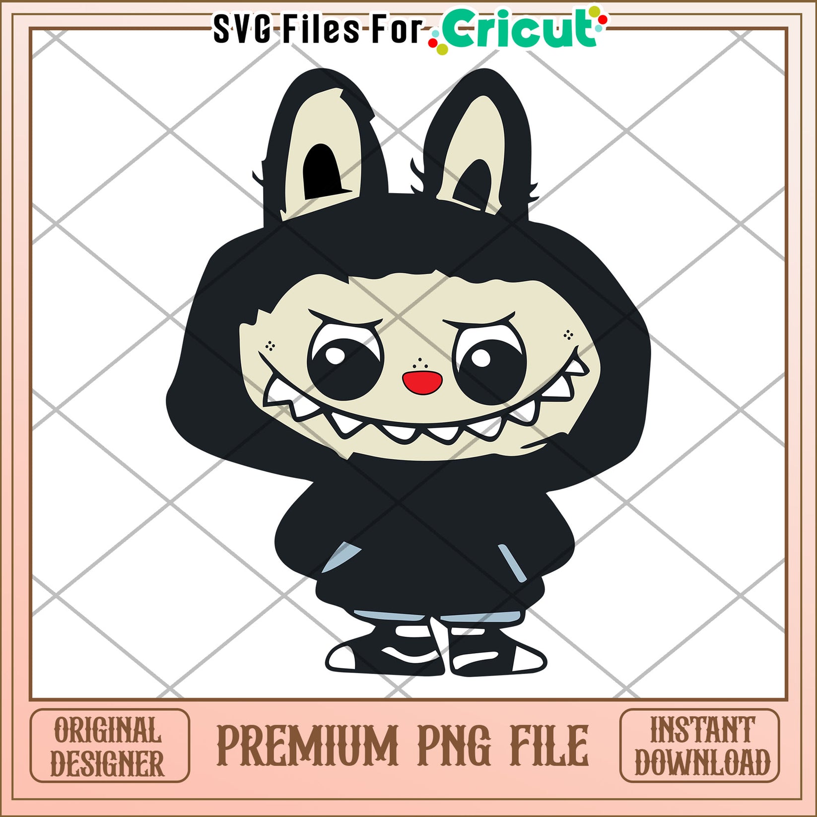 Cool black monster labubu png, black labubu png, labubu dolls png – svg ...