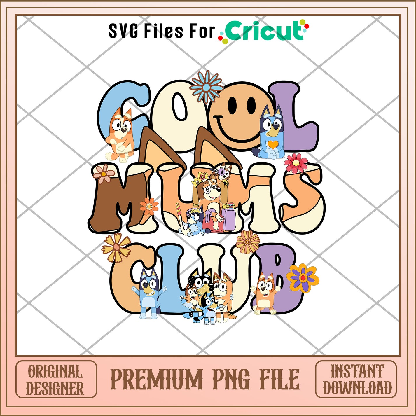 Cool mums club cartoon png – svg files for cricut