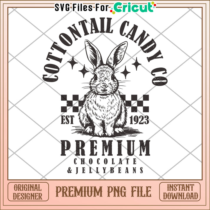 Cottontail Candy Co Premium PNG Logo – svg files for cricut