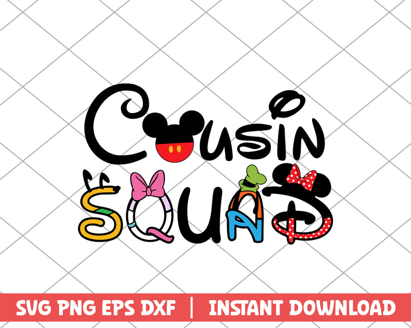 Cousin squad mickey disney svg – svg files for cricut