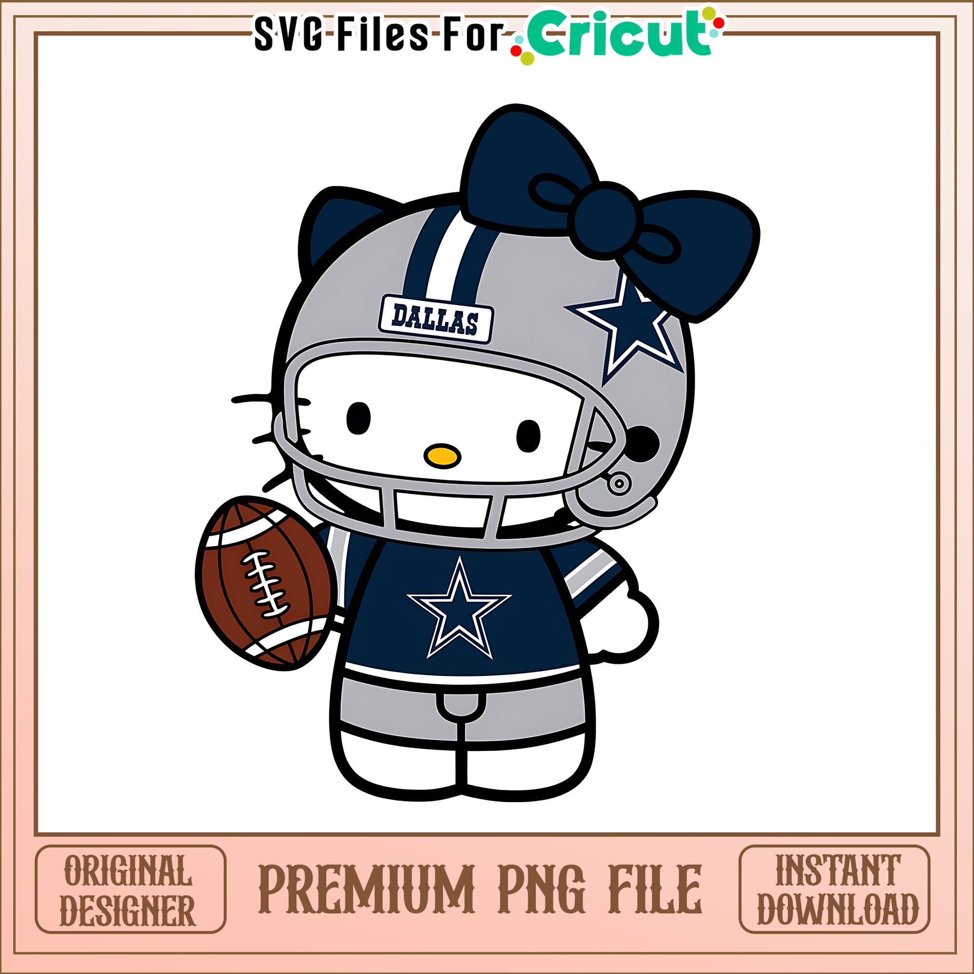 Cowboys Hello Kitty helmet png, Dallas Cowboys png, NFL png – svg files ...