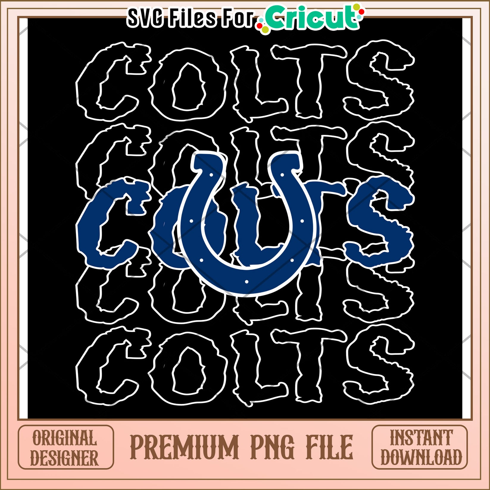 Cricut SVG Files for Colts Fans, Premium PNG Instant Download Product ...