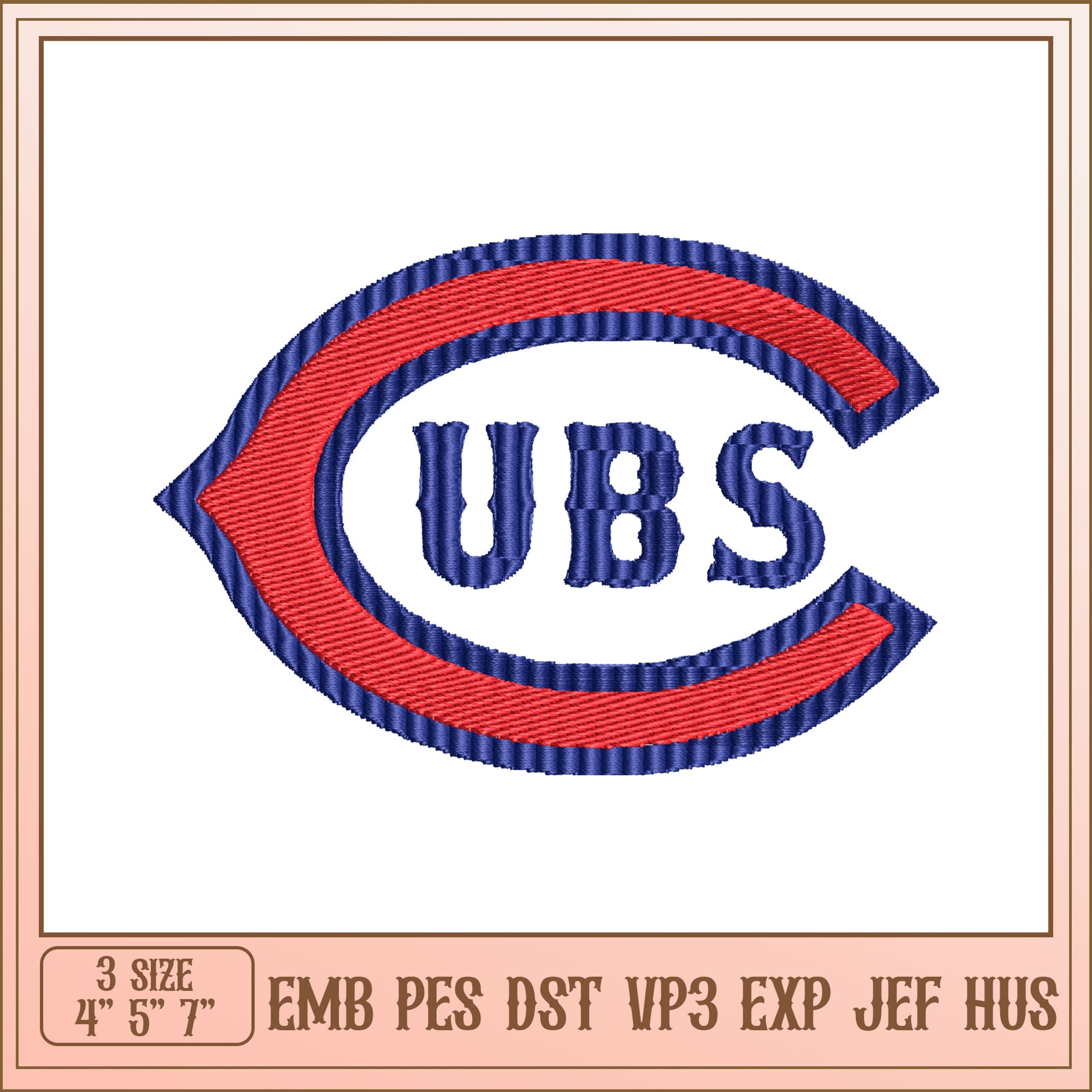 Cubs Embroidery Design 4x7 Inch – svg files for cricut