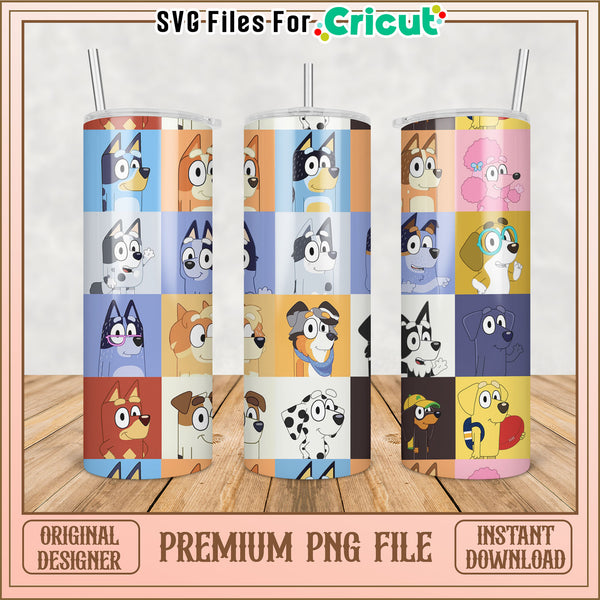 Cute Dog Pattern Tumbler PNG for Cricut Crafting Projects – svg files ...